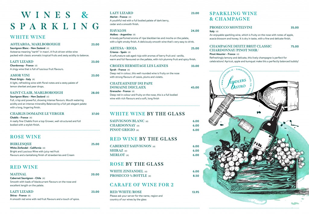 Cocktail Menu - Carrickmacross Restaurant